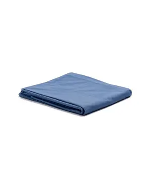 PIGLET IN BED Washed Cotton Percale Flat Sheet - Cove Blue