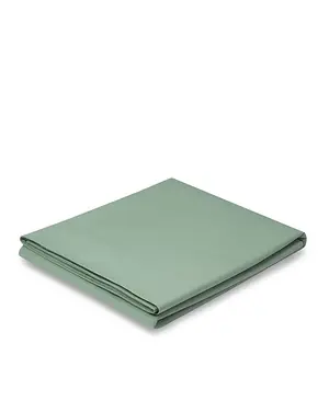 PIGLET IN BED Washed Cotton Percale Flat Sheet - Mellow Green