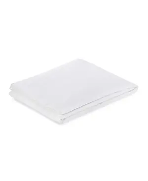 PIGLET IN BED Washed Cotton Percale Flat Sheet - White