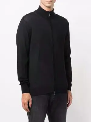 Emporio Armani Zip-up Virgin Wool Cardigan