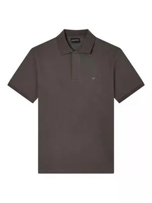 Emporio Armani Logo-appliqué Polo Shirt - Grey
