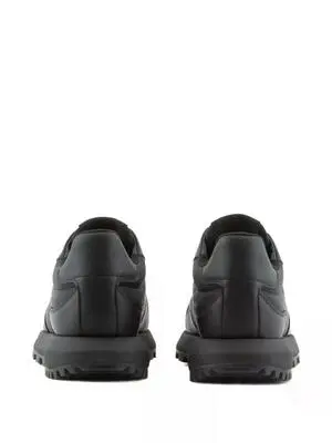 Emporio Armani Logo Plaque Sneakers - Black