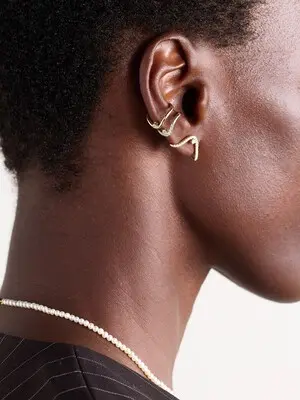 Mizuki 14-karat Diamond Ear Cuff
