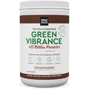 VIBRANT HEALTH Green Vibrance Chocolate Coconut 375 Grams - One-color