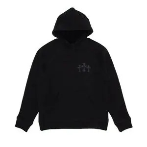 Chrome Hearts 711 Cemetery Cross Nylon Ch Hoodie In Black