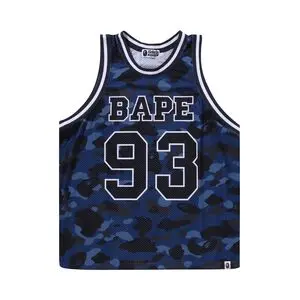 A BATHING APE Color Camo Basketball Tank Top - Blue