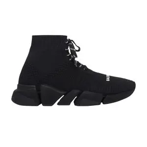 Balenciaga Speed 2.0 Lace Up Sneakers - Black