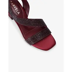 Carvela Gala Jewel 60 Woven Heeled Sandals