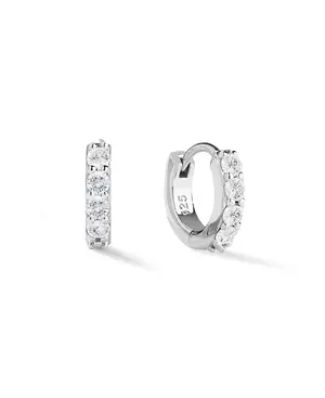 ANA LUISA Suzanne Huggie Hoop Earrings - Silver