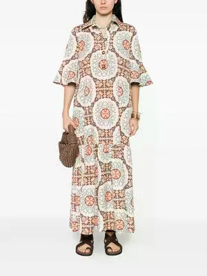 La DoubleJ Patterned Midi Dress