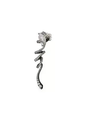 ANABELA CHAN 14k White Gold Diamond Twirl Earrings
