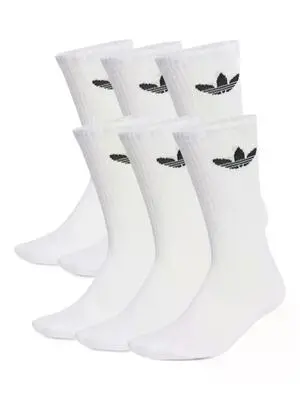 Adidas Trefoil-jacquard Socks Pack Of 6 - White