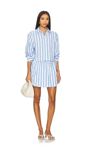 Simkhai Renata Cropped Button Down Shirt