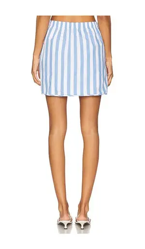 Simkhai Catherine Boxer Skirt In Striped Cotton