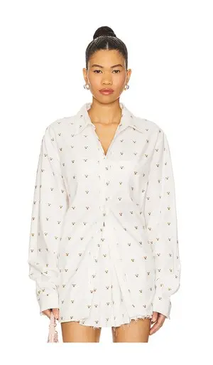MILKWHITE Oversized Jacquard Shirt
