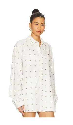 MILKWHITE Oversized Jacquard Shirt