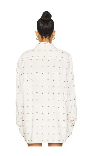 MILKWHITE Oversized Jacquard Shirt