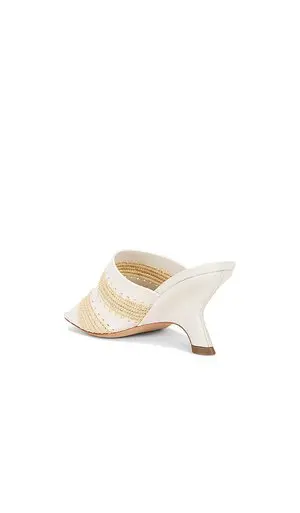 Simkhai Shadow Raffia Wedge Mule