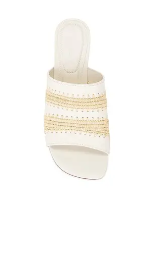 Simkhai Shadow Raffia Wedge Mule