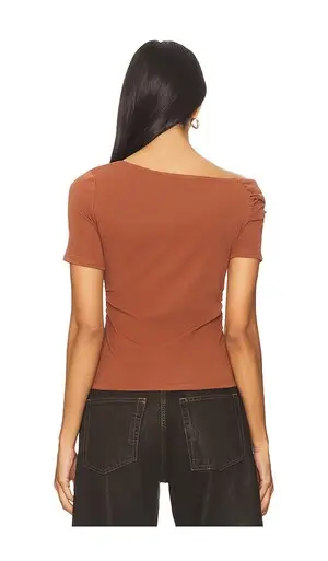 Astr The Label Asymmetrical Neckline Top
