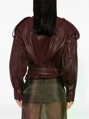 DUCIE Grained Leather Jacket