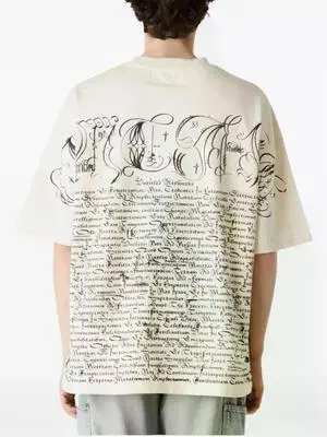 UNTITLED ARTWORKS Script-print Cotton T-shirt
