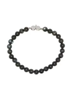 Tom Wood Larvikite Sterling Silver Bracelet - Black