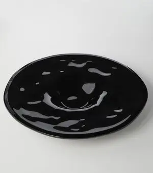 LOUISE ROE Vintage Glass Decorative Tray - Black