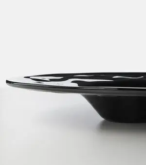 LOUISE ROE Vintage Glass Decorative Tray - Black