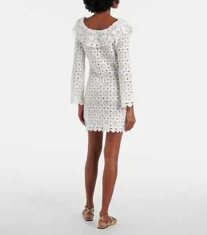 Rixo Envalira Crochet Mini Dress
