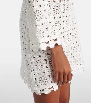 Rixo Envalira Crochet Mini Dress