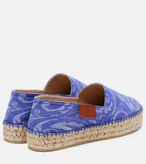 Etro Paisley Denim Jacquard Espadrilles - Blue