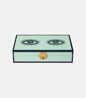 Jonathan Adler Le Wink Lacquered Jewelry Box - Blue