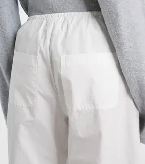 LESET Kyoto Cotton Barrel-leg Pants - White