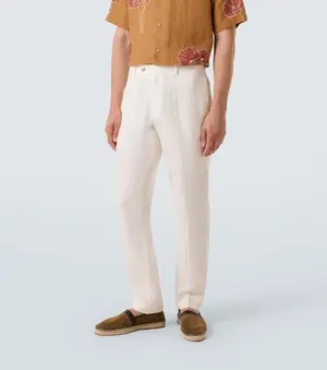 Frescobol Carioca Affonso Linen Straight Pants