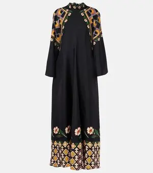 La DoubleJ Magnifico Printed Silk Twill Maxi Dress - Multicoloured