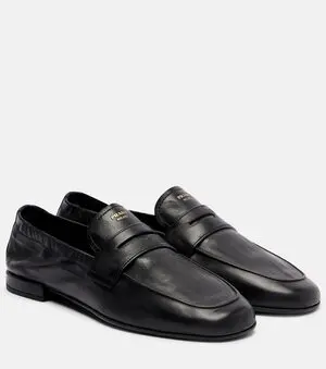Prada Leather Loafers - Black