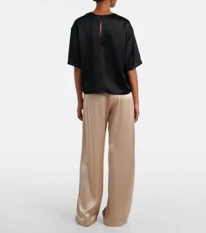 LESET Barb Satin T-shirt - Black