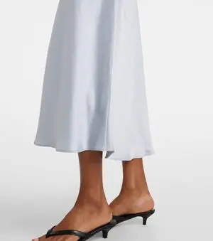 LESET Barb Satin Slip Dress - Blue