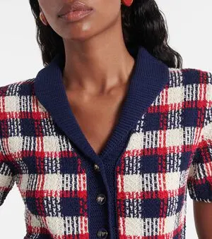 Valentino Garavani Checked Cotton Cardigan