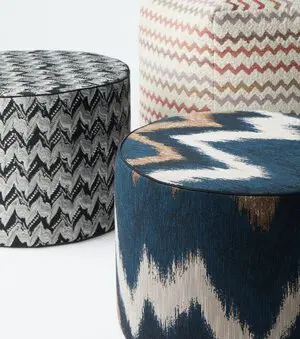 Missoni Ikat Zigzag Pouf