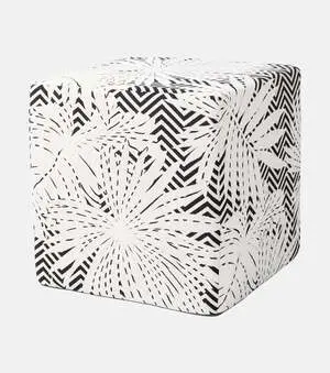 Missoni Ombre Floral Pouf - White