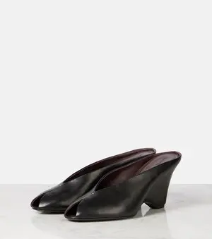 Khaite Cloak Wedge Mules - Black