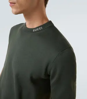 Gucci Logo Silk And Cotton T-shirt - Green