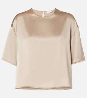 LESET Barb Satin T-shirt - Beige
