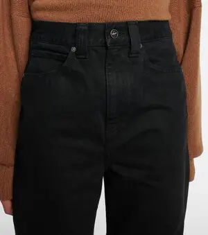 Khaite Bonnie Low-rise Straight Jeans - Black
