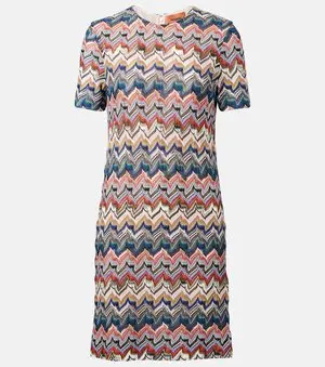 Missoni Zigzag Lamé Minidress - Multicoloured
