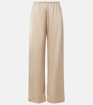 LESET Barb Satin Wide-Leg Pants
