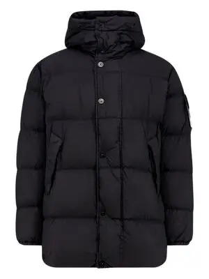 Stone Island Short Hooded Down Jacket - Black