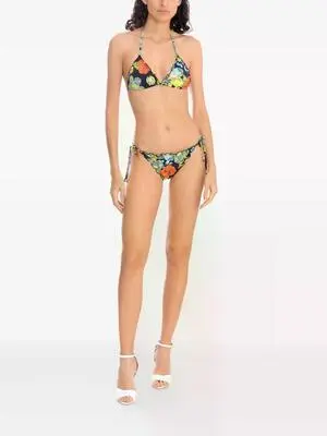AMIR SLAMA Floral Print Ruffled Bikini